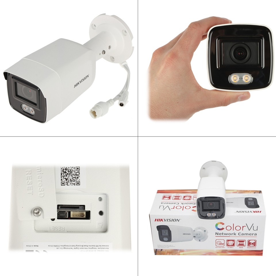 US Hik 8MP 4K ColorVU IP Camera Dome Bullet Acusense PoE DS-2CD2087G2 ...