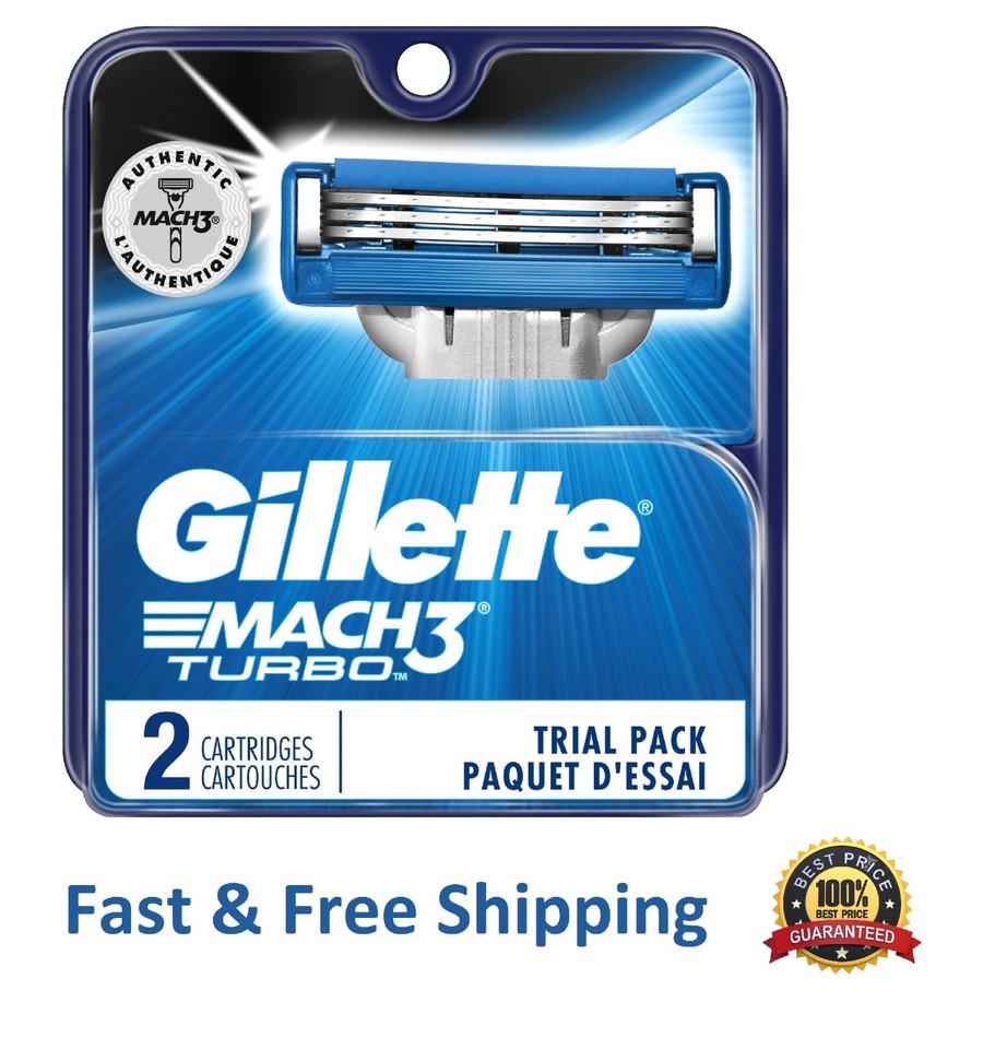 Gillette Mach 3 Turbo Razor blades Men Refills Cartridges Shaver 1 5 10 ...