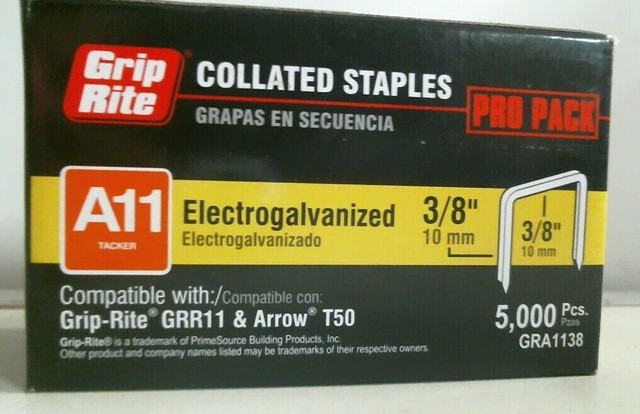 Grip Rite GRA1138 0.37 X 18 In. Silver Hammer Tacker Crown Galvanized ...