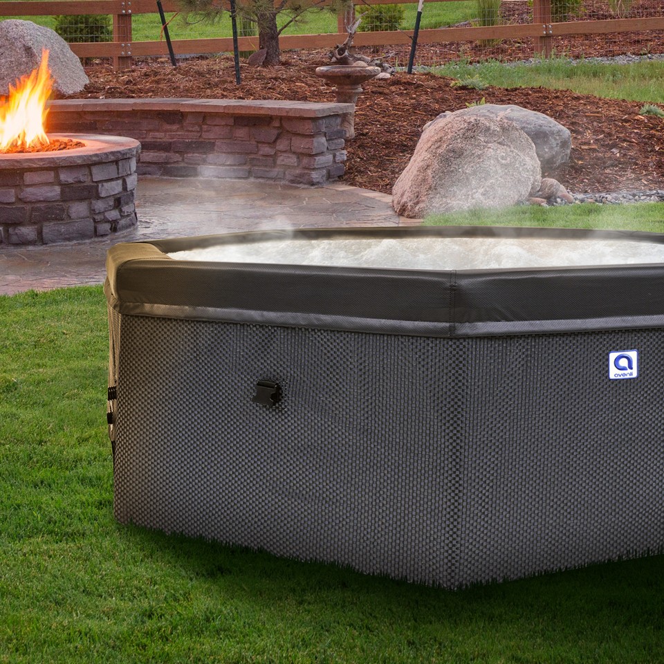 JLeisure Aegean 1,200 Liter 65 inch 6 Person Rigid Foam Wall Hot Tub ...