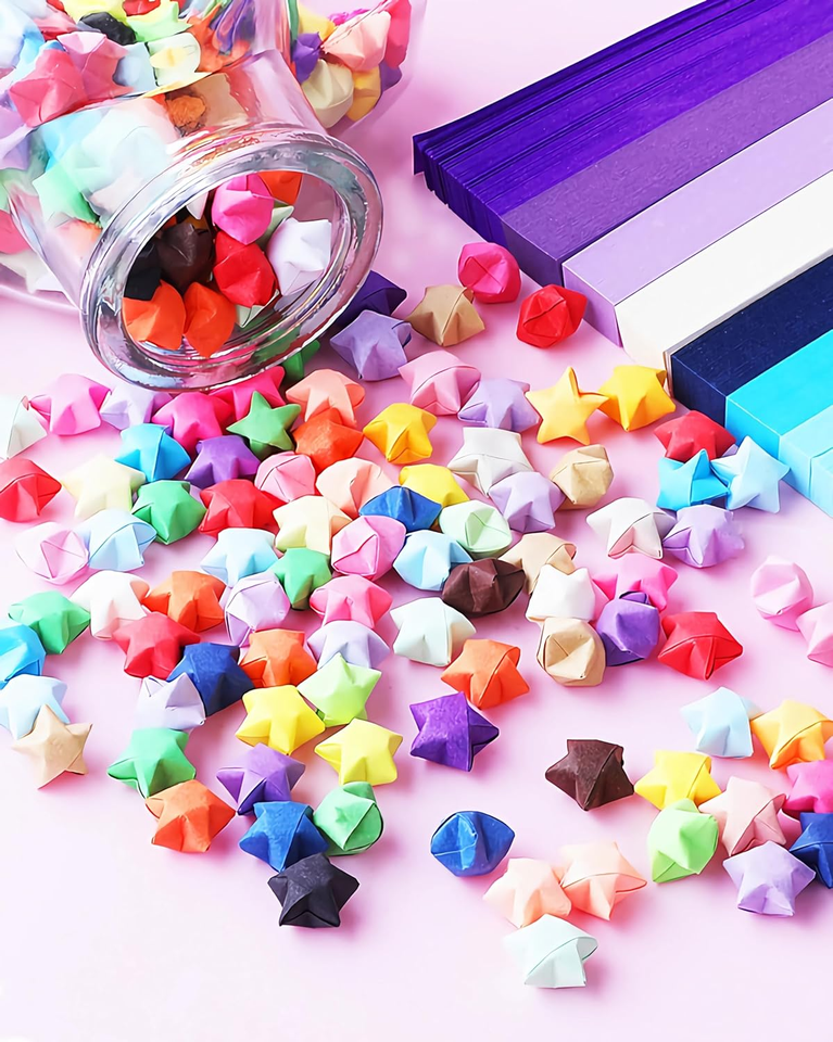 1350 Sheets Star Origami Paper 27 Assortment Color Origami Star Paper ...