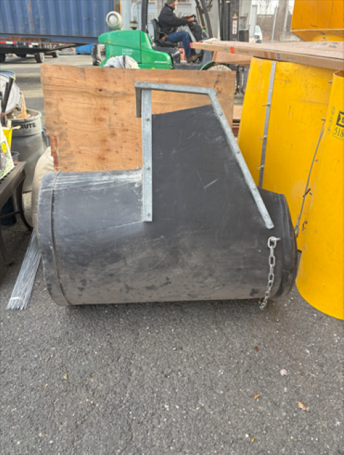 Construction trash chute - intake hopper w/ chain - building debris ...