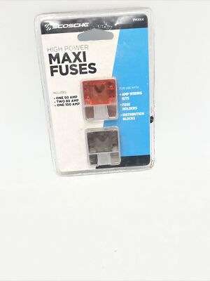 Scosche Maxi Fuses PMXK4 ‐80 Amp(2) -100 Amp(1) ‐50 Amp(1) NEW!!!! | eBay