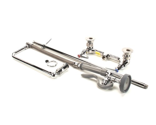 T&S Brass Pre-Rinse, Overhead Swivel Arm, 8 Wall Mount Base B-0131 ...