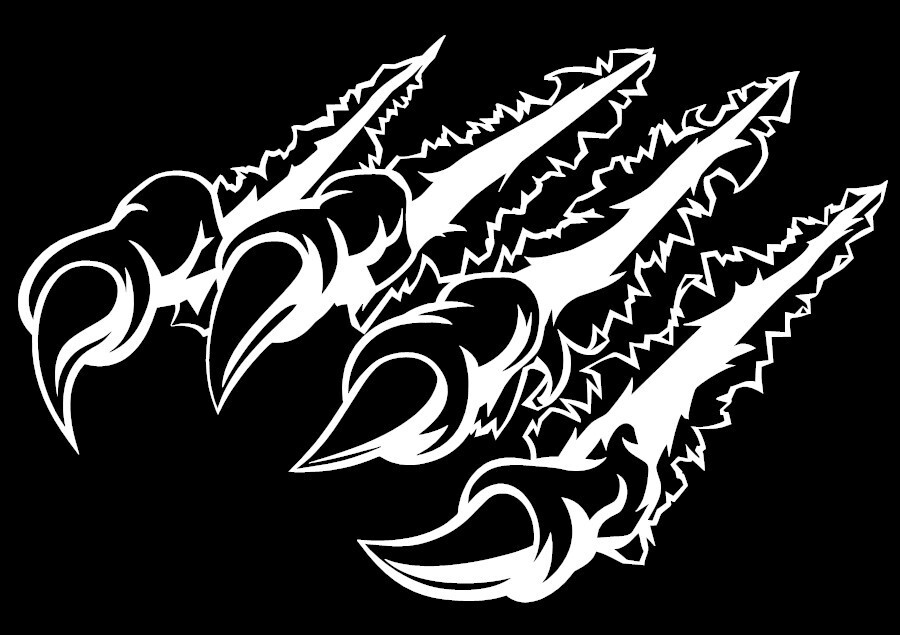 8" Claws Ripping Through *CHOICE OF COLOR* Vehicle Vinyl Decal FREE ...