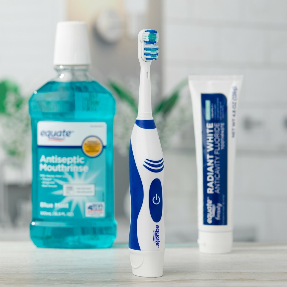Equate soft dual action power toothbrush for deep cleaning, 1 count ...