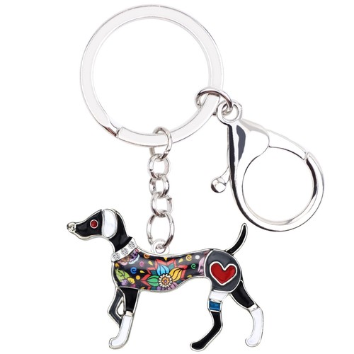 Enamel Alloy Whippet Dog Keychains Car Keyring Pets Jewelry Gifts Bag ...
