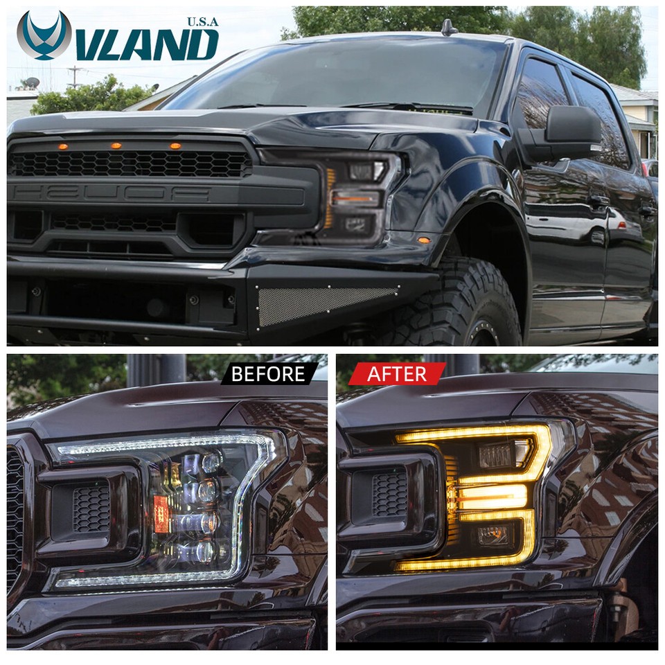 2018-2020 Ford F150 LED Headlights For King Ranch,Lariat,Limited ...