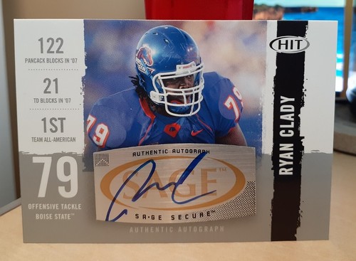 2008 RYAN CLADY HIT *SILVER* ROOKIE AUTO AUTOGRAPH DENVER BOISE STATE ...