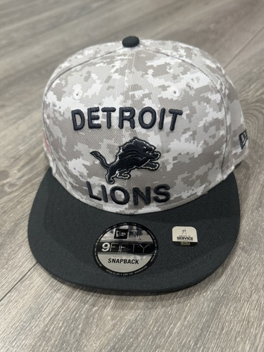 Detroit Lions New Era 9Fifty SnapBack Adjustable Hat Salute To Service ...