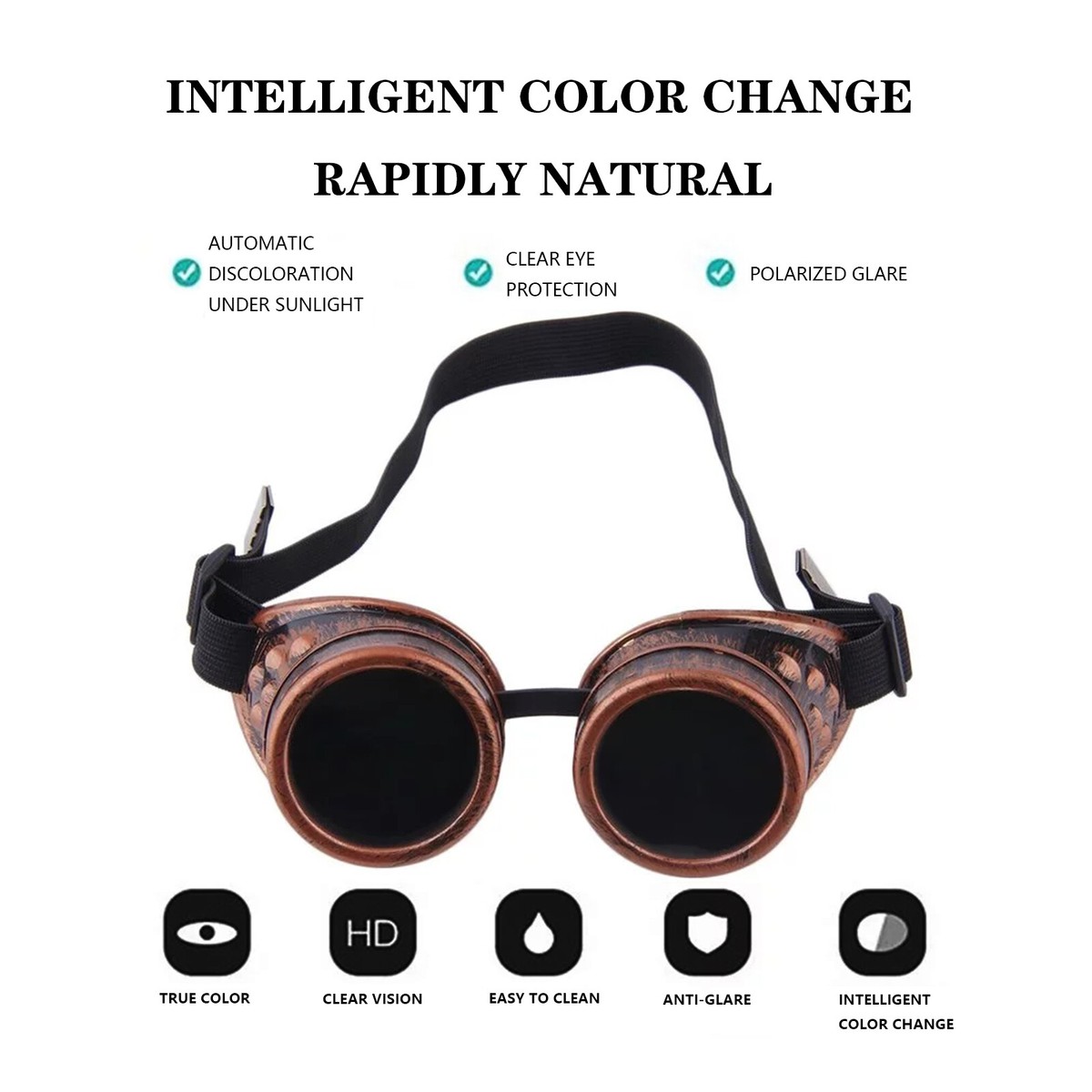 Steam Punk Goggles Steampunk Spike Goggle Glasses Welding Cyber Punk ...