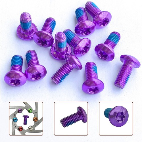 Purple T25 Torx Rotor Screws 12PCS Boxed M5x10mm Bolts for Brake Discs ...