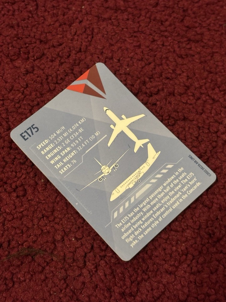 Delta Airlines Pilot Trading Card E175 (Rarest Card) | eBay