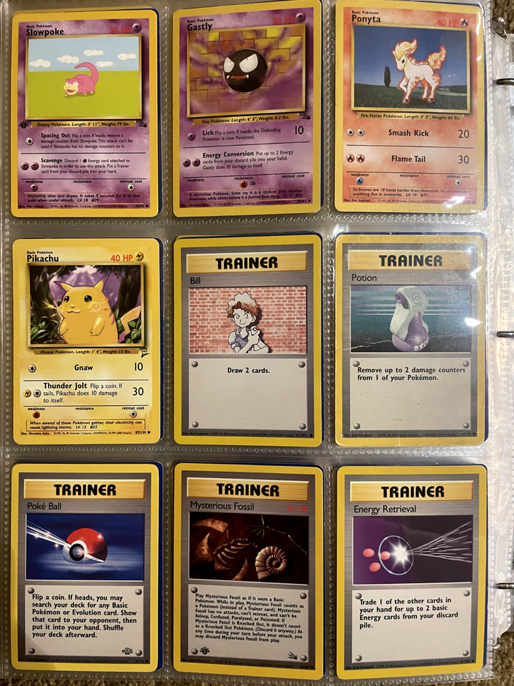 base set pokemon card lot, 31 different pokemon, many 1st edition see ...