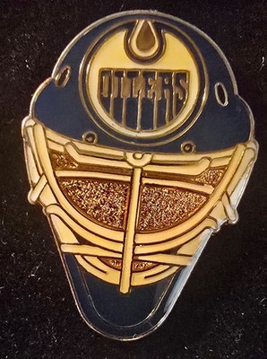EDMONTON OILERS GOALIE MASK Lapel Pin (FRONT VIEW / PRIMARY LOGO) | eBay