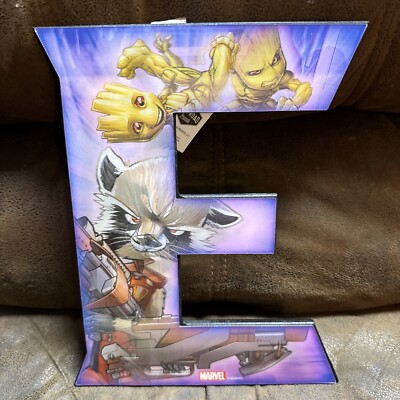 Marvel Avengers Guardians Holographic Sign Comics Movie Initial E ...