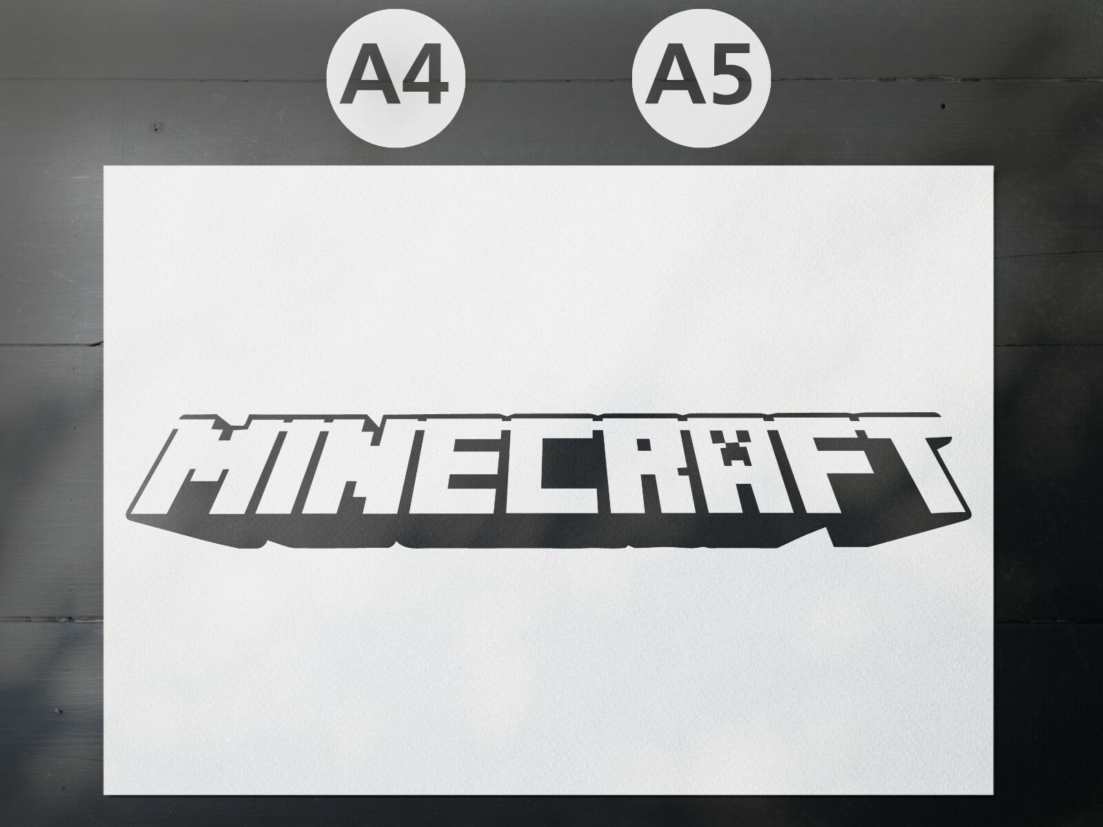 Minecraft Logo Stencil