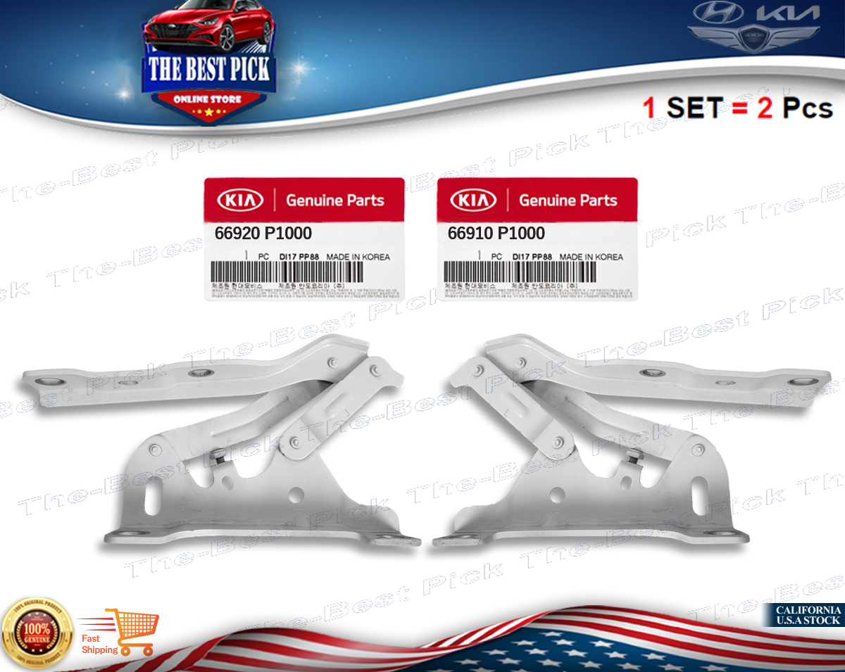 Hood Hinges Front Left & Right (Set of 2)⭐GENUINE⭐ Kia Sportage 23-24 ...