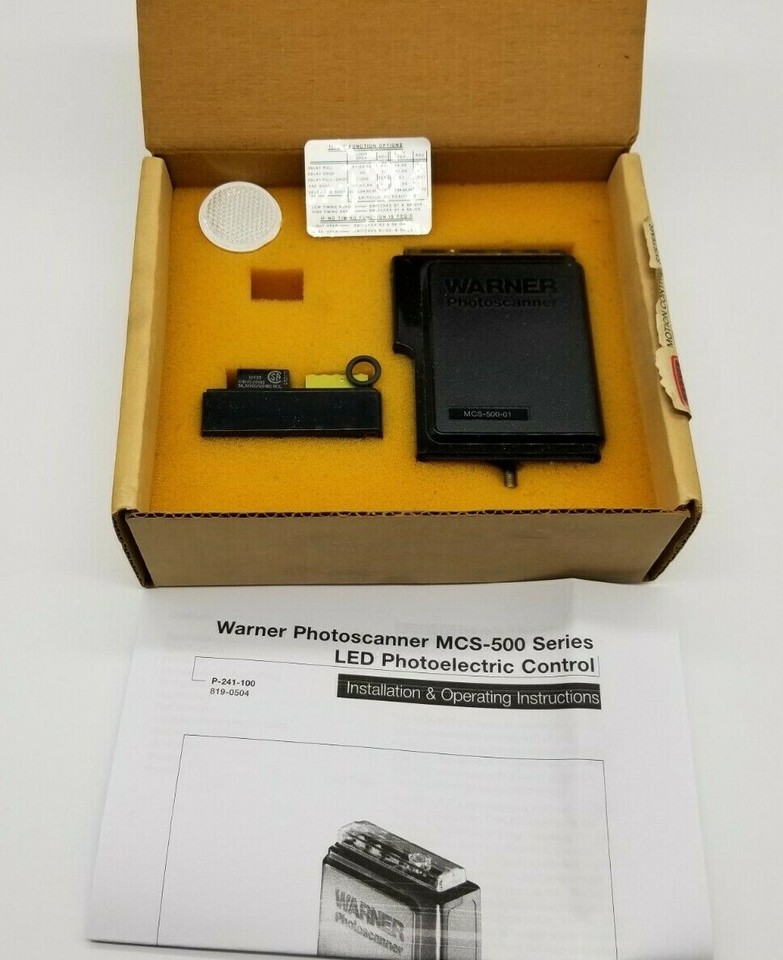 WARNER ELECTRIC #MCS-500 LED Photoelectric Control 120VAC, Relay P/N ...