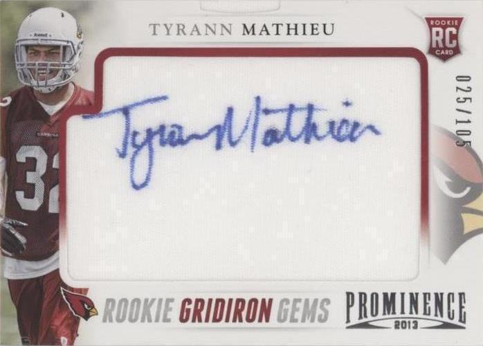2013 Panini Prominence - Tyrann Mathieu #196 Rookie Gridiron Gems ...