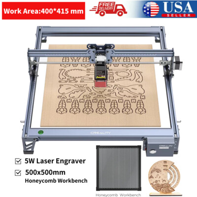 Creality 5W Laser Engraver,72w Laser Cutter & 500*500mm Honeycomb ...