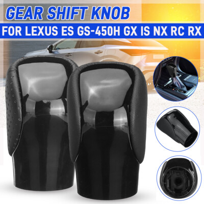 Black PU Leather Gear Shift Knob For Lexus ES GS RC RX GX-460 2016-2022 ...