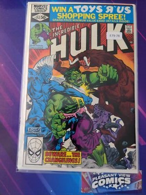 INCREDIBLE HULK #252 VOL. 1 HIGH GRADE 1ST APP MARVEL COMIC BOOK E79-78 ...