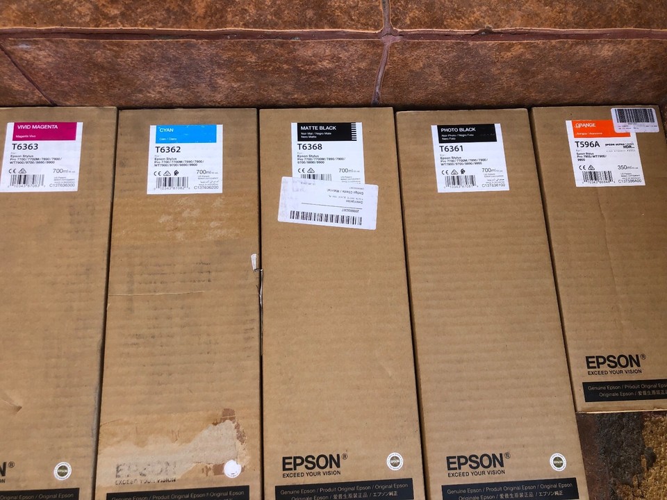 Genuine Epson Ink Set Stylus Pro 7700 7890 7900 9700 9890 9900 Date ...