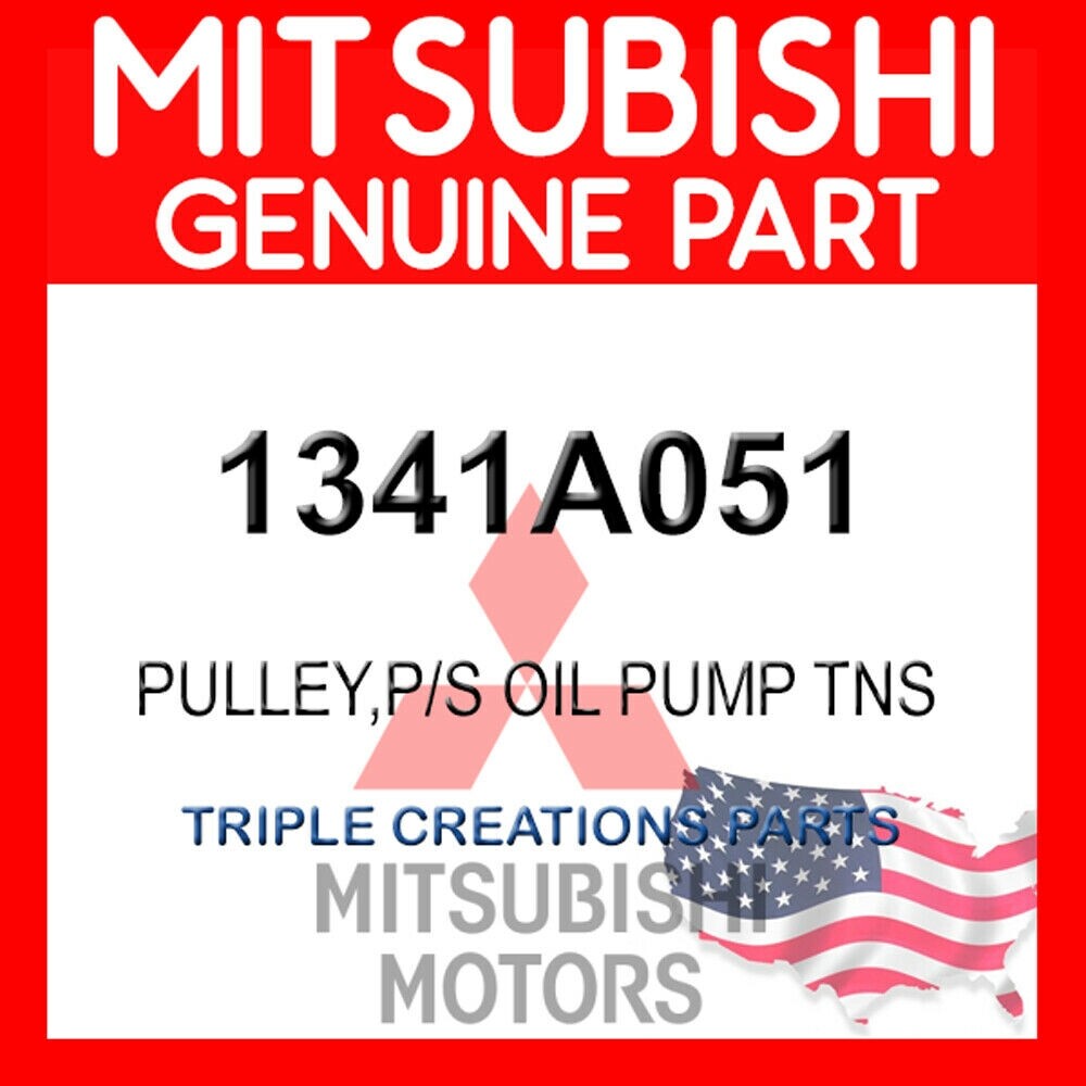 GENUINE OEM MITSUBISHI 1341A051 PULLEY POWER STEERING OIL PUMP BELT ...