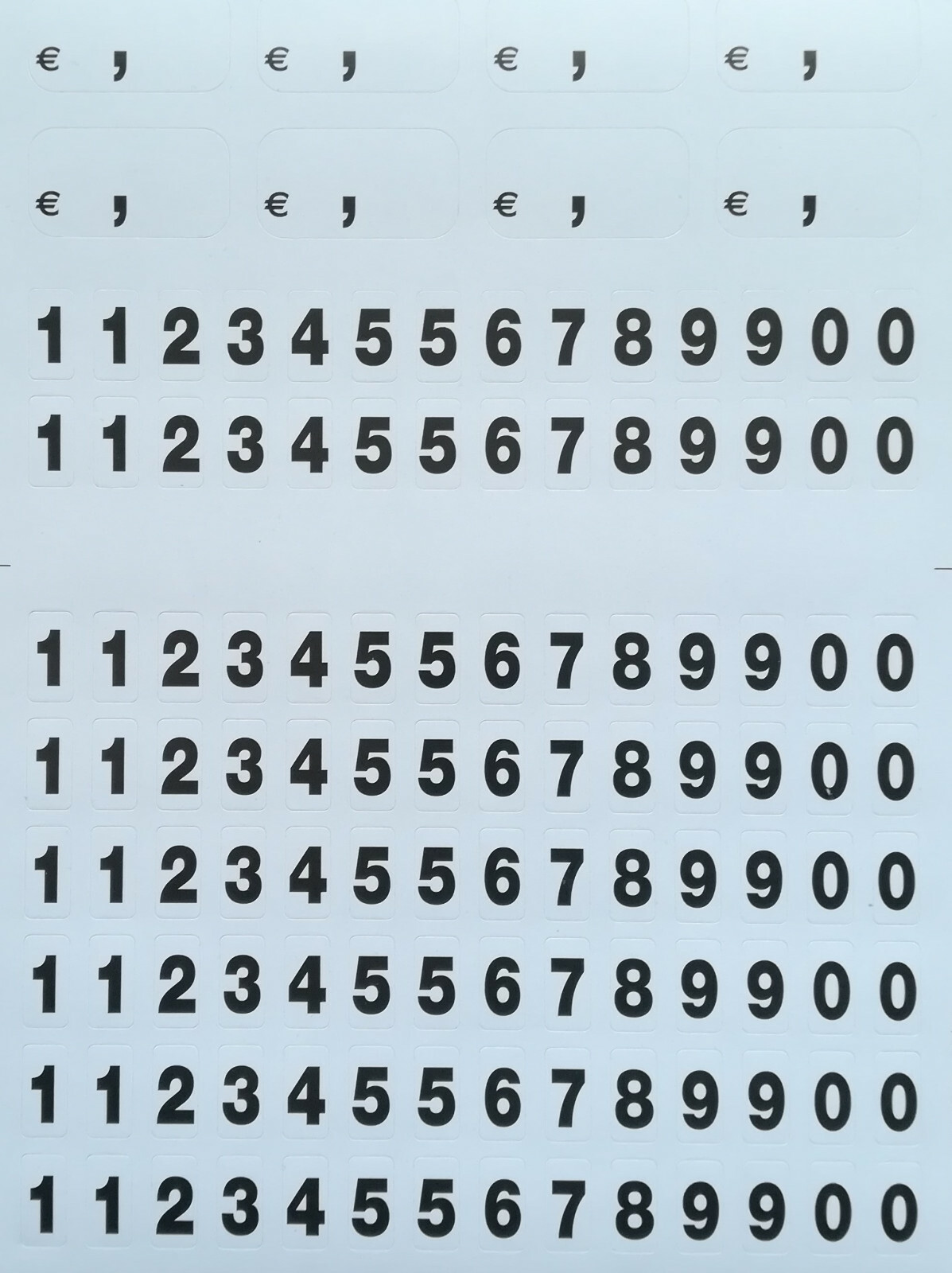 STICKER ZAHLEN ZIFFERN Aufkleber Nummer Schule Bastel Büro Adresse ...