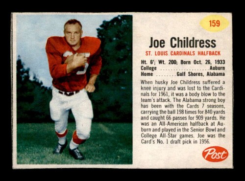 1962 Post #159 Joe Childress EXMT/EXMT+ X3002520 | eBay