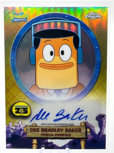 2025 Topps Chrome SpongeBob Dee Bradley Baker Perch Perkins Auto | eBay