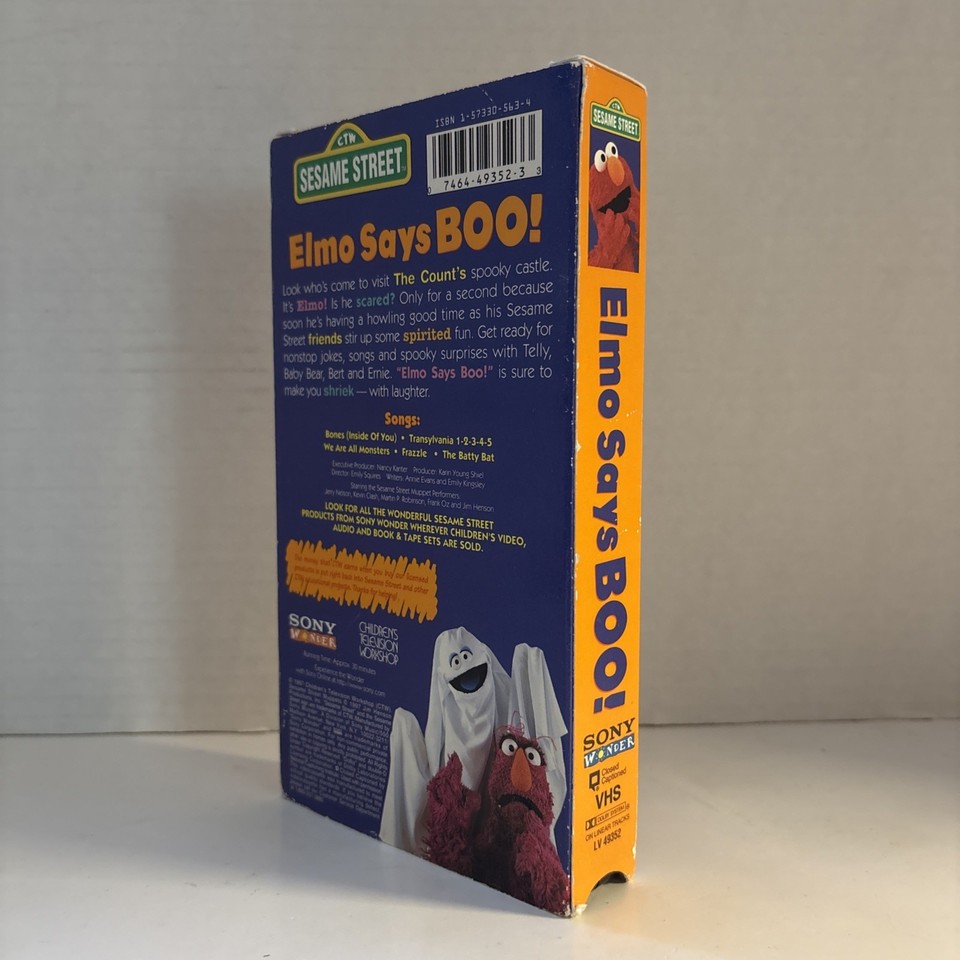 Sesame Street: Elmo Says BOO! VHS Tape 1999 Halloween | eBay