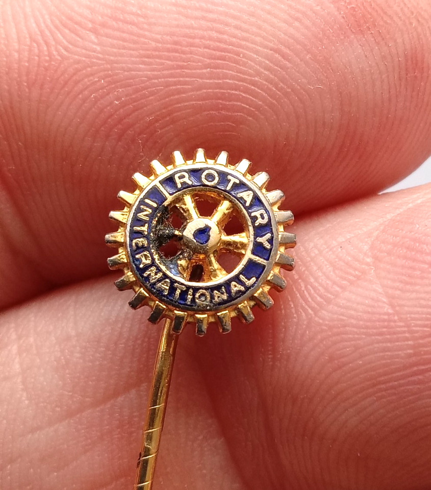 Rotary International Vintage Enamel Lapel Stick Pin Badge. PB8-1460 ...