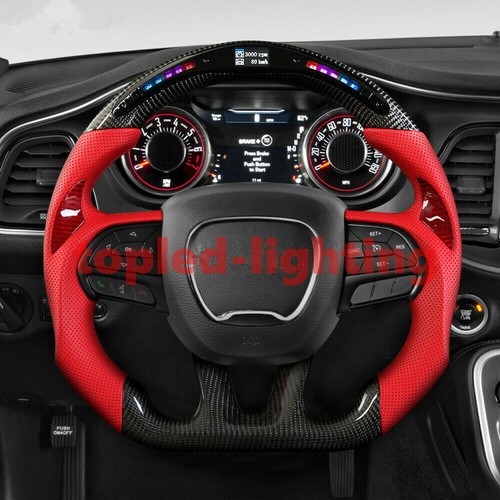 Fit For charger durango hellcat 2015+ RED Real Carbon Fiber LED ...