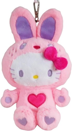 Sanrio Character Hello Kitty Colorful Bunny Mascot Pink Plush Doll New ...