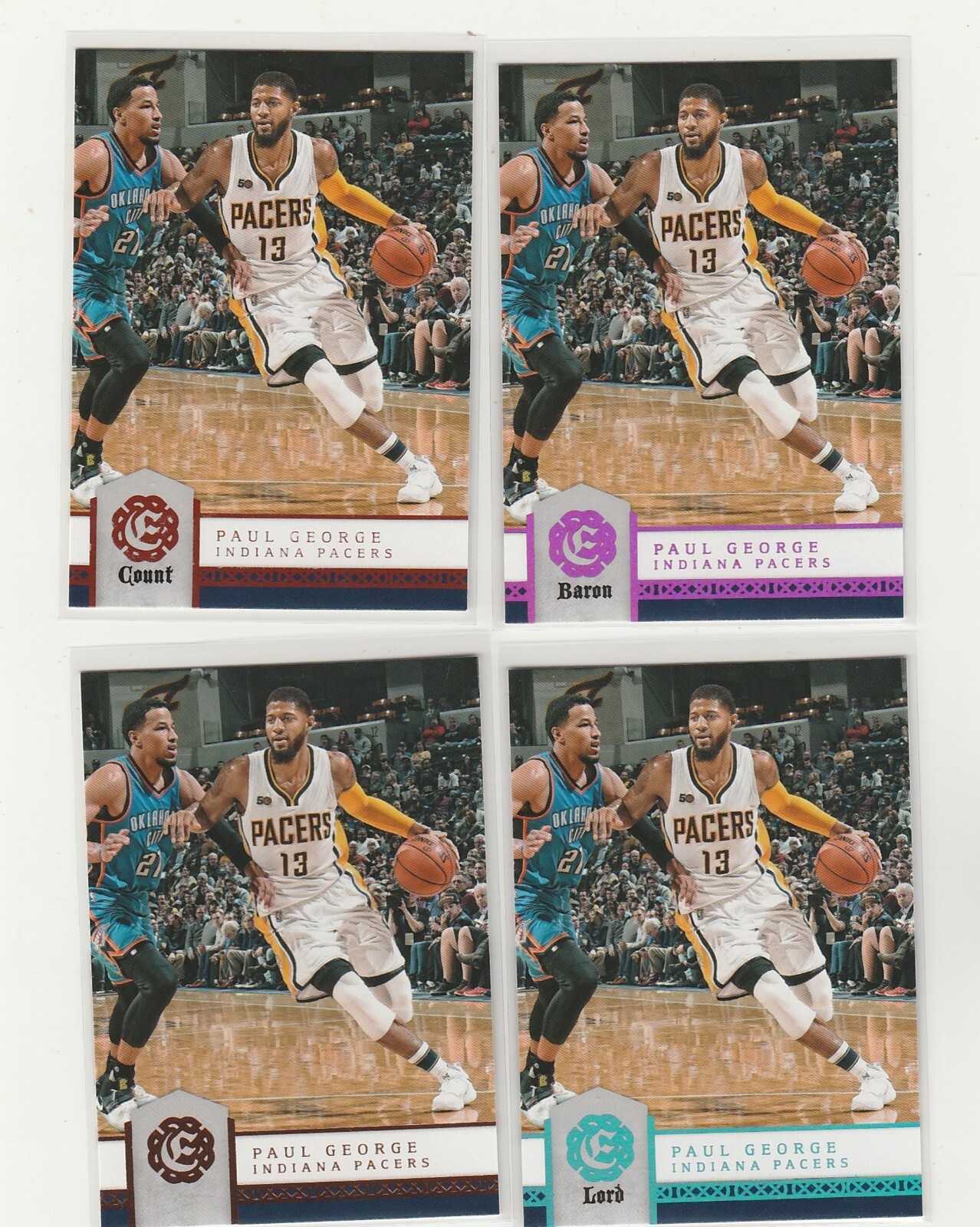 PAUL GEORGE 2016-17 EXCALIBUR RAINBOW LOT (4) #67 LORD COUNT BARON ...