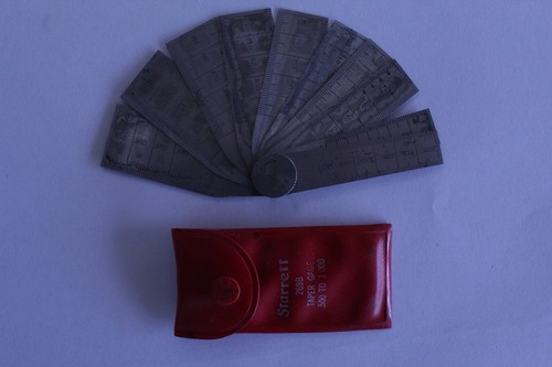 Starrett 269B Taper Gage Set 0.500" to 1.000" 10 Leaves in Original ...