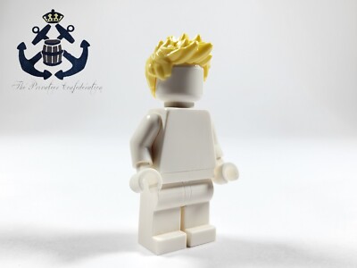 LEGO City / Town Bright Light Yellow Blonde Hair Spiked 98385 For ...
