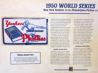 1950 WORLD SERIES PATCH Willabee & Ward NEW YORK YANKEES / PHILADELPHIA ...