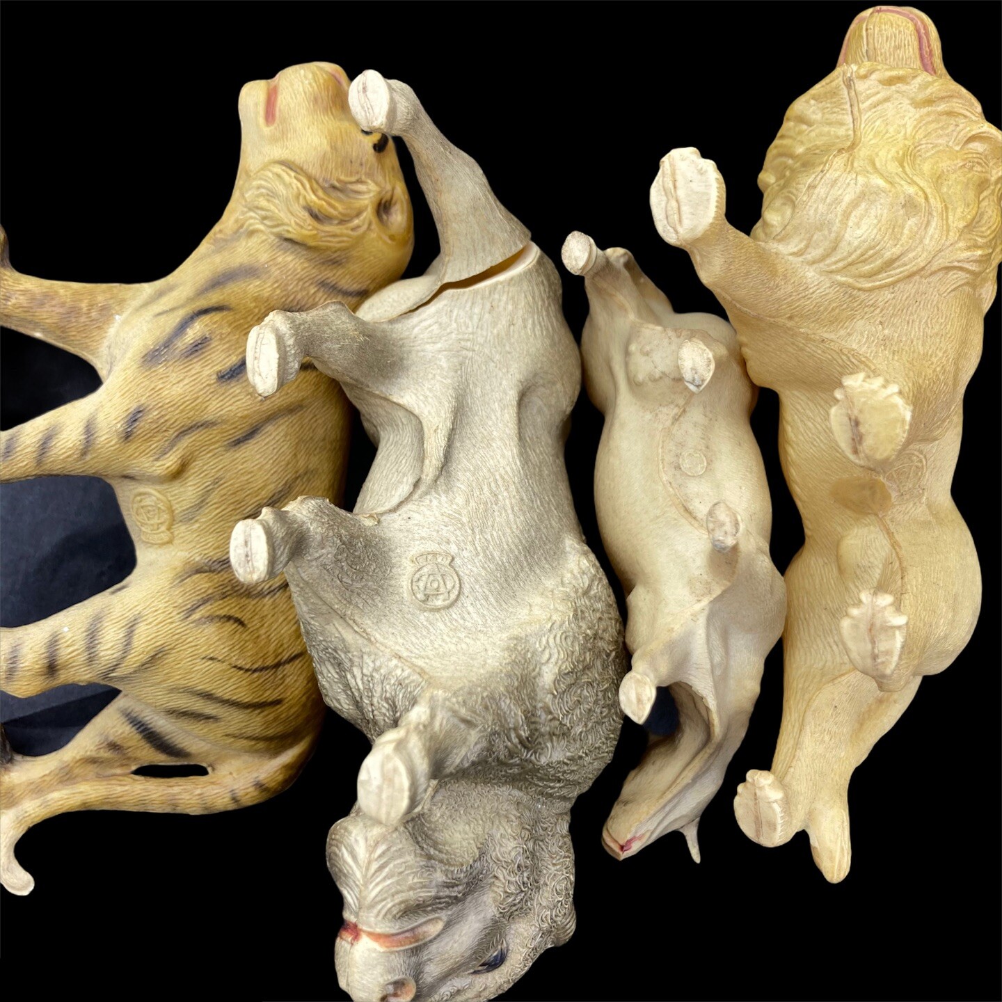 HUGE Lot of 14 Antique Celluloid Animals Viscoloid Co USA Putz House ...