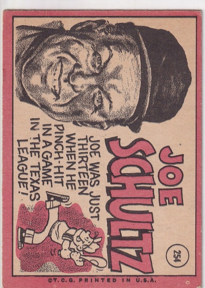 1969 Topps #254 Joe Schultz | eBay