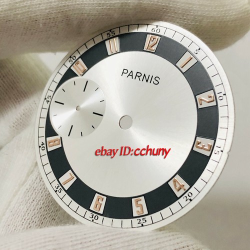 Parnis 38mm silver dial fit eta 6497 Seagull st36 movement watch P977 ...