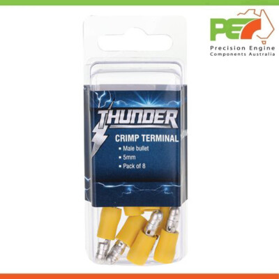 Brand New * THUNDER * CRIMP TERMINAL MALE BULLET YELLOW 5MM - 8 PCE ...