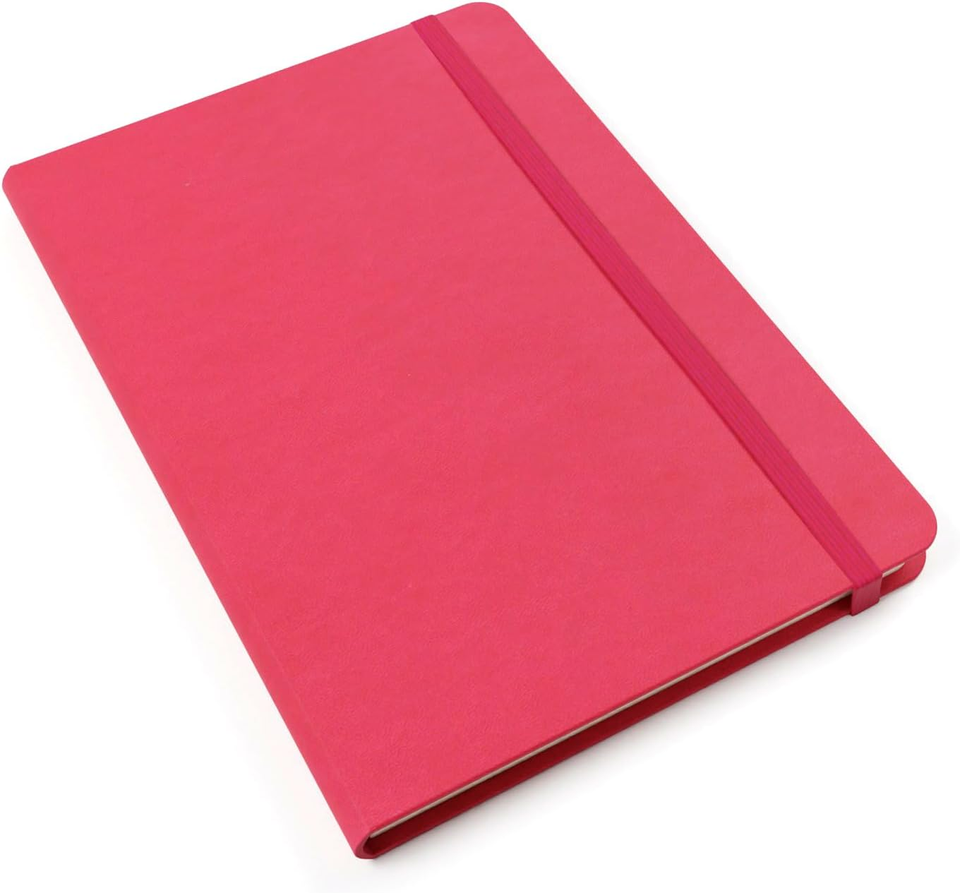 A5 Executive Soft Feel Notebook Pink. 160 Pages (80 Sheets) Ruled 7Mm ...