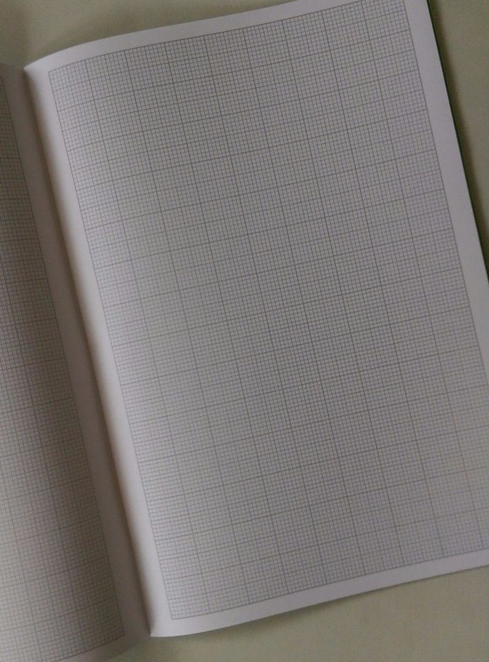 A4 maths exercise book NEW with 32 pages graph paper (2mm and 1cm ...