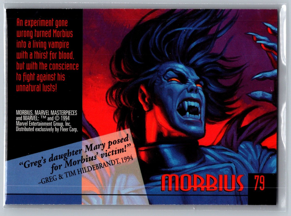 1994 Marvel Masterpieces Morbius #79 Trading Card | eBay