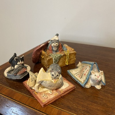 Vintage Peter Fagan Cat Figures Bundle Colour Box 1990s Miniatures ...