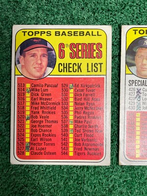 1969 Topps 504 Checklist(# 513-588) Brooks Robinson - Baltimore Orioles ...