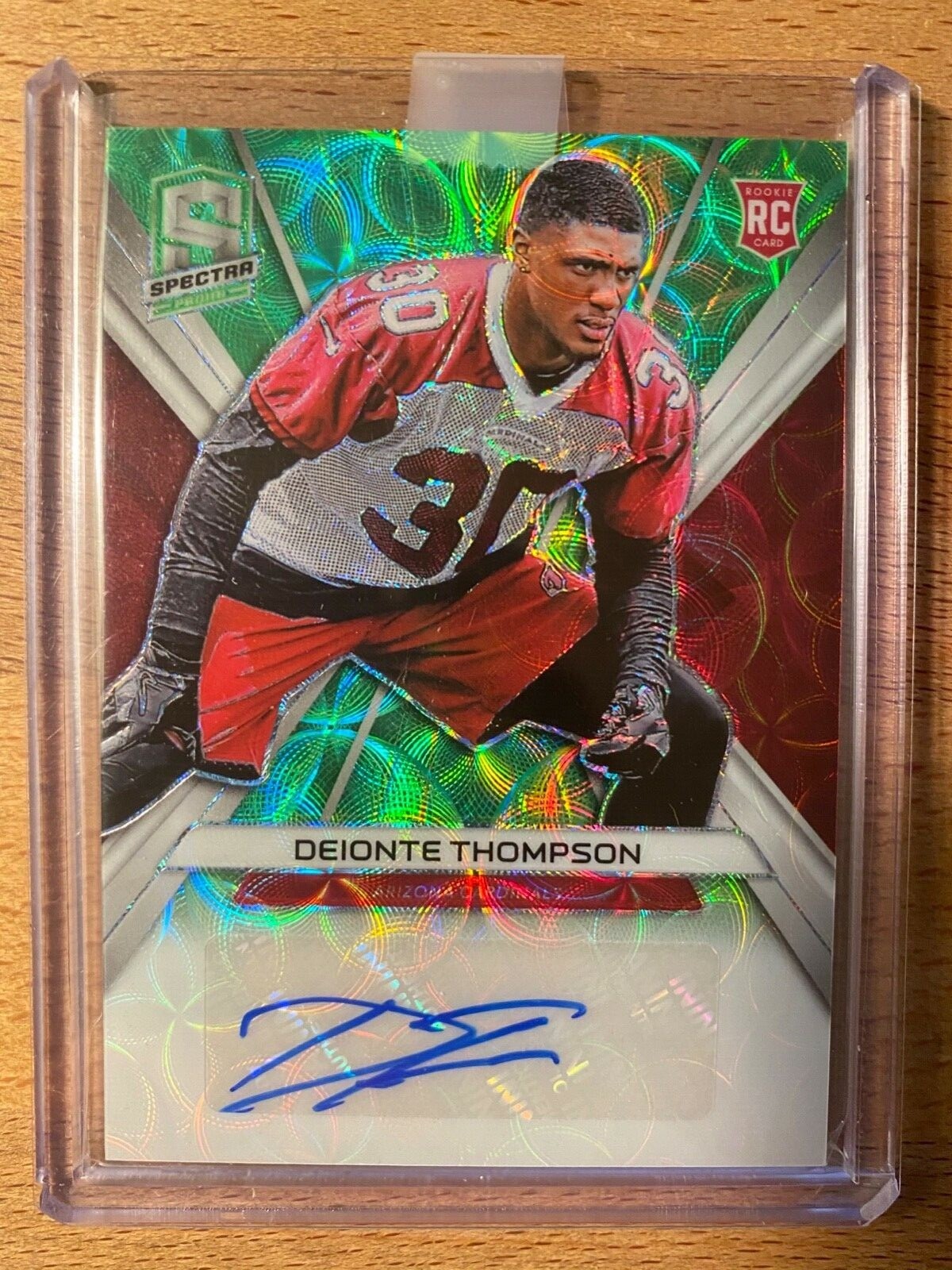 2019 Panini Spectra Football Deionte Thompson Rookie auto 36/50 Green ...